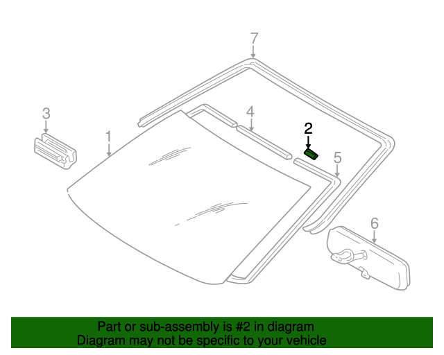Windshield Stopper - Toyota (56116-22050) | Toyota Parts