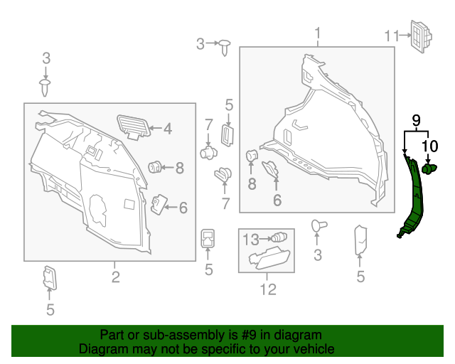 2016-2022 Lexus Rear Trim 64754-0E030-C0 | OEM Parts Online