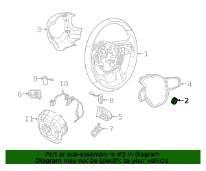 2016-2021 Mopar Steering Wheel Nut 6511578AA | TascaParts.com