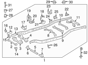 2007-2021 Toyota Tundra Cab Mount Bracket 51703-0C020 | OEM Parts Online