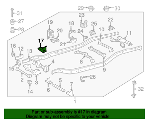 2007-2021 Toyota Tundra Cab Mount Bracket 51703-0C020 | OEM Parts Online