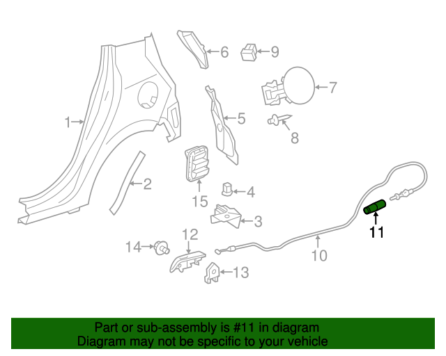 2011-2019 Toyota Release Cable Retainer 77377-75010 | Toyota Parts Center