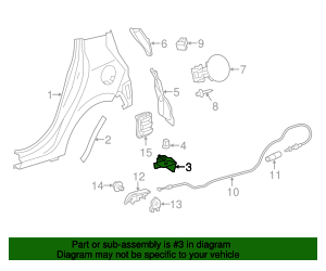 2012-2019 Toyota Prius C Quarter Panel Plate 65632-52130 | OEM Parts Online