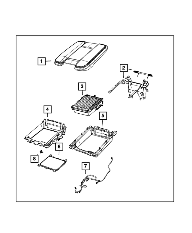 2023 Jeep Grand Wagoneer Armrest Bin 7JL43AAAAC | Mopar eStore