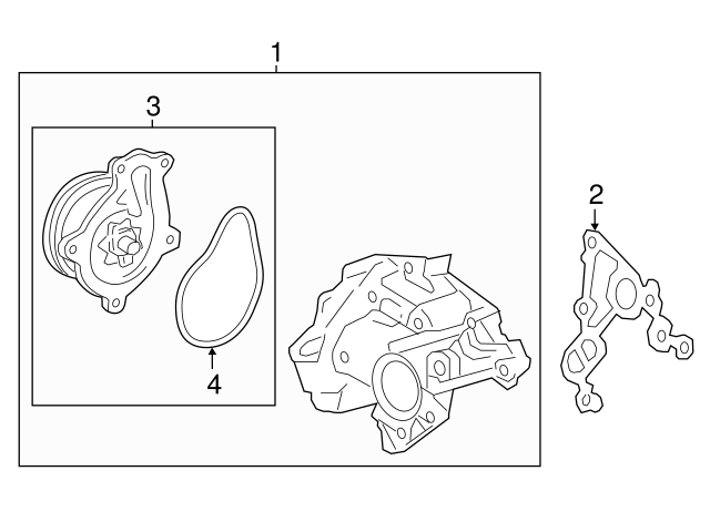 2016-2018 Toyota RAV4 Water Pump 16100-39575 | OEM Parts Online