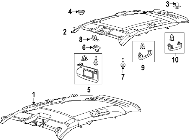 2020-2024 Ford Escape Headliner LJ6Z-7851916-AL | OEM Parts Online
