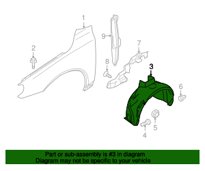 30796596 - Fender Splash Shield 2007-2014 Volvo | AutoNationParts.com