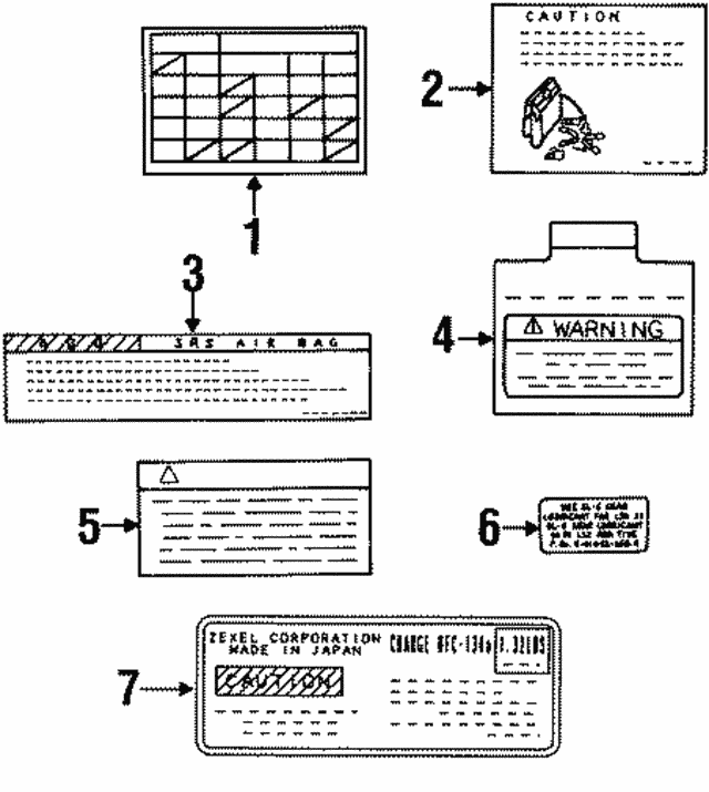 1992-2001 Isuzu Caution Label 8970764400 | Isuzu Parts Center