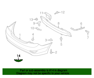 2012-2017 Hyundai Accent Reflector Panel 92405-1R000 | AutoNationParts.com