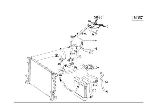 Expansion Tank, Mounting and Hoses for 2013 Mercedes-Benz SL63 AMG ...