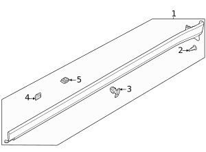2021-2024 Genesis GV80 Molding Assembly Side Sill Right-hand 87752 ...