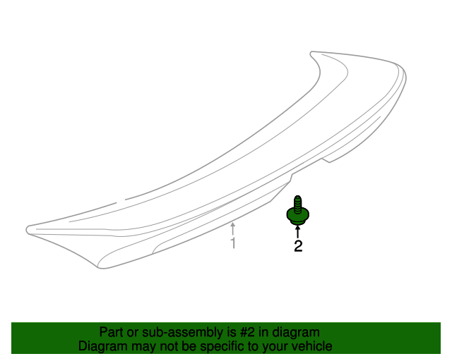 90939-3BH0A - Spoiler Assembly Screw 2013-2019 Nissan Versa | Nissan ...