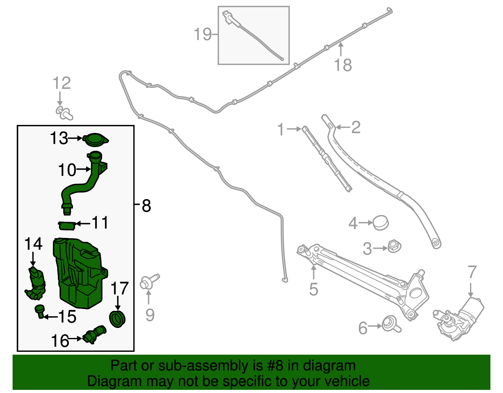 2015-2019 Lincoln MKC Washer Reservoir EJ7Z-17618-A | OEM Parts Online