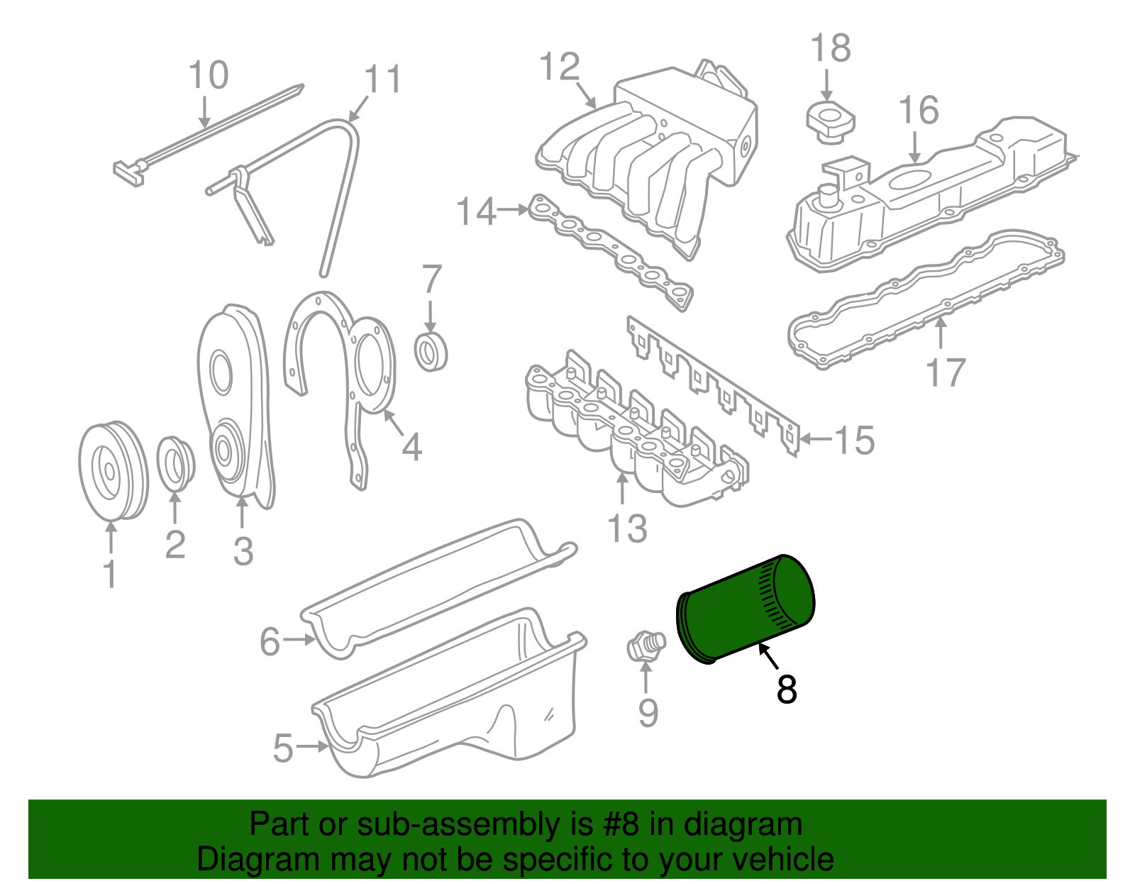1984-2003 Ford Oil Filter D9AZ-6731-A | Varsity Ford