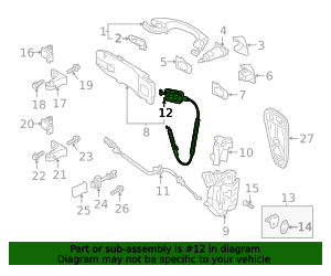 2012-2024 Volkswagen Cable 7N0-837-017-B | OEM Parts Online