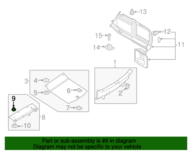 2008-2018 Audi Rail Cap 3D0-864-229-B41 | Audi USA Parts