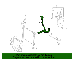 Genuine OEM Lower Hose | 171-501-06-82 | Fits Select 2005-2010 Mercedes ...
