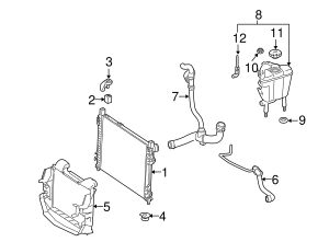 171-501-06-82 - Radiator Coolant Hose 2005-2010 Mercedes-Benz SLK 55 ...