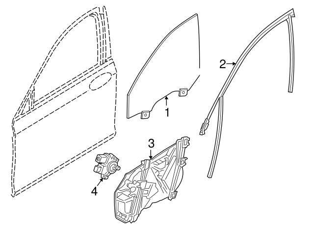 51358497205 - 2016-2022 BMW Door Glass (51-35-8-497-205) | BMW of South ...