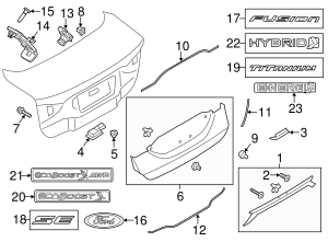 2013-2018 Ford Fusion Nameplate DS7Z-5842528-A | TascaParts.com