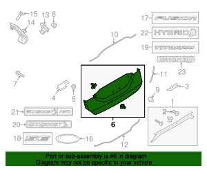 DS7Z-54423A42-A - Lower Panel 2013-2016 Ford Fusion | Ford OEM Parts Direct