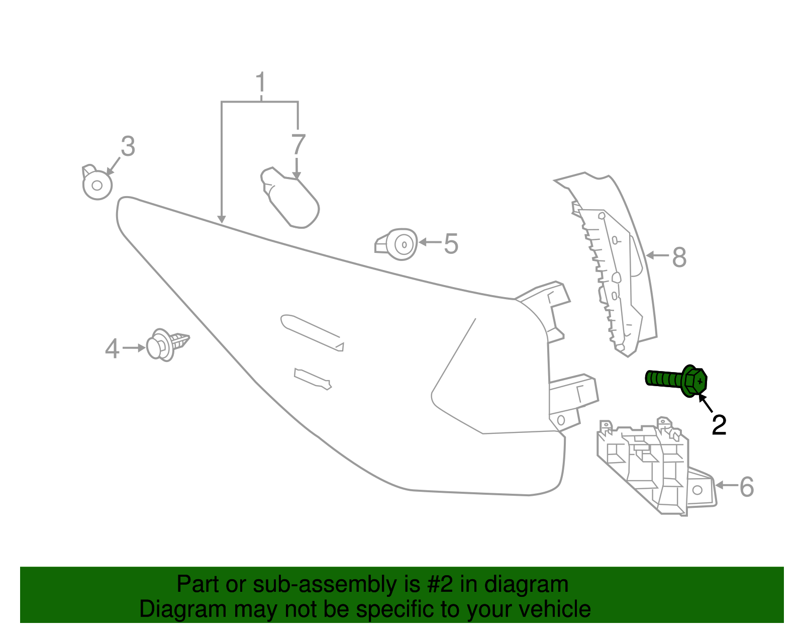 90159-60498 - 2004-2024 Lexus - Rocker Molding Screw | My L Parts