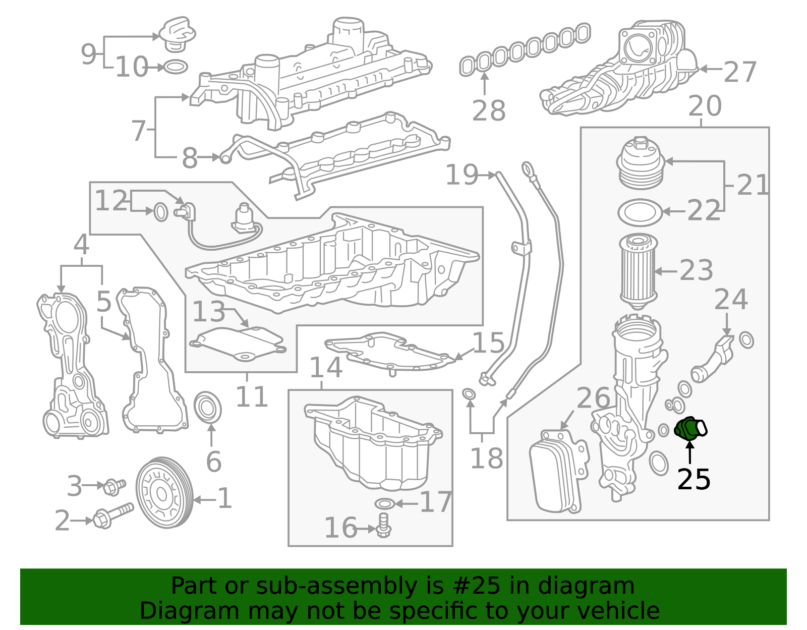 2013-2023 GM Engine Oil Pressure Sensor 25202591 | Partners Chevy