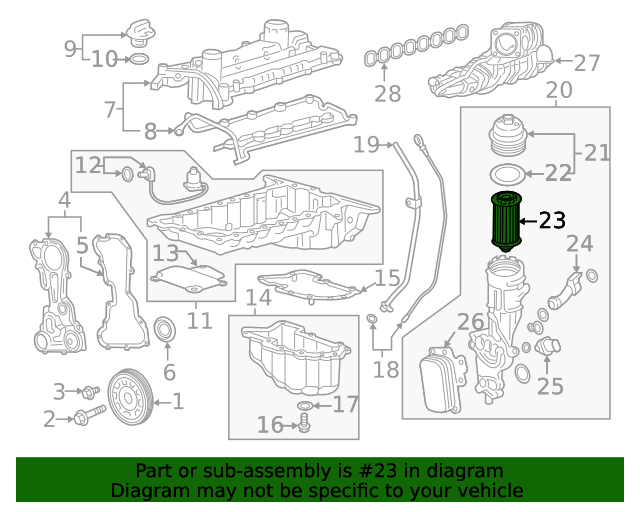 12679114 - Engine Oil Filter and Cap Seal (O-Ring) 2016-2022 GM ...