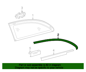 203-673-17-38-9197 - Upper Molding 2002-2005 Mercedes-Benz | Mercedes ...