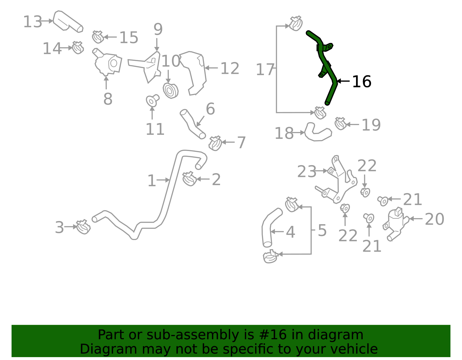 PAB-121-485-00 - Engine Coolant Pipe 2019-2024 Porsche Cayenne ...