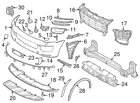 Bumper & Components - Front for 2018 Porsche Cayenne | Sunset Porsche Parts