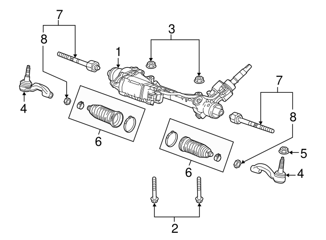 2013-2014 Cadillac ATS Electric Belt Drive Rack and Pinion Steering ...