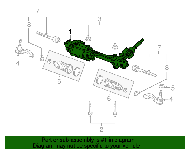 2013-2014 Cadillac ATS Electric Belt Drive Rack and Pinion Steering ...