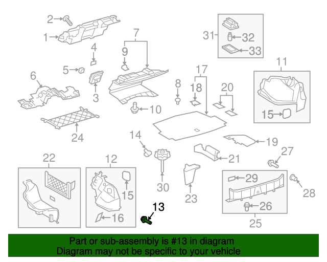 1997-2024 Lexus Trunk Lid Trim Clip 90467-08186-C0 | Lexus Of West ...