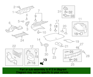 1997-2021 Lexus Trunk Lid Trim Clip 90467-08186-C0 | SSL Parts