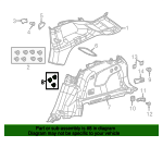 2014-2020 Mopar Quarter Panel Trim Panel Clip 68145437AA | TascaParts.com