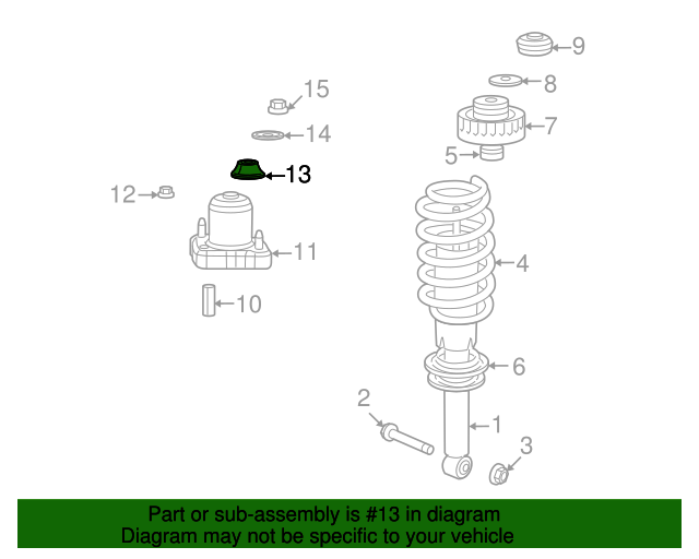2009-2020 Fiat Suspension Shock Absorber Bushing 5151286AA | TascaParts.com