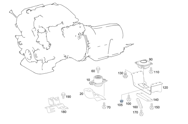 251-240-47-17 - Engine Mount 2007-2012 Mercedes-Benz | Mercedes-Benz ...