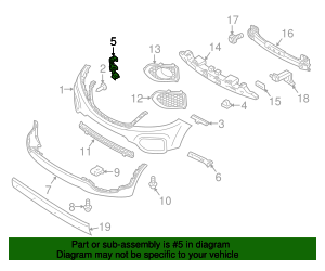 86556-2P000 - Bumper Cover Lower Bracket 2011-2013 Kia Sorento | Kia.Parts