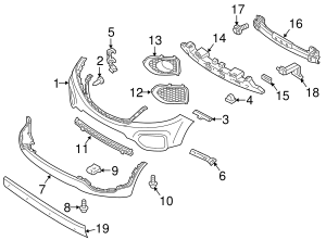 86556-2P000 - Bumper Cover Lower Bracket 2011-2013 Kia Sorento | Kia ...