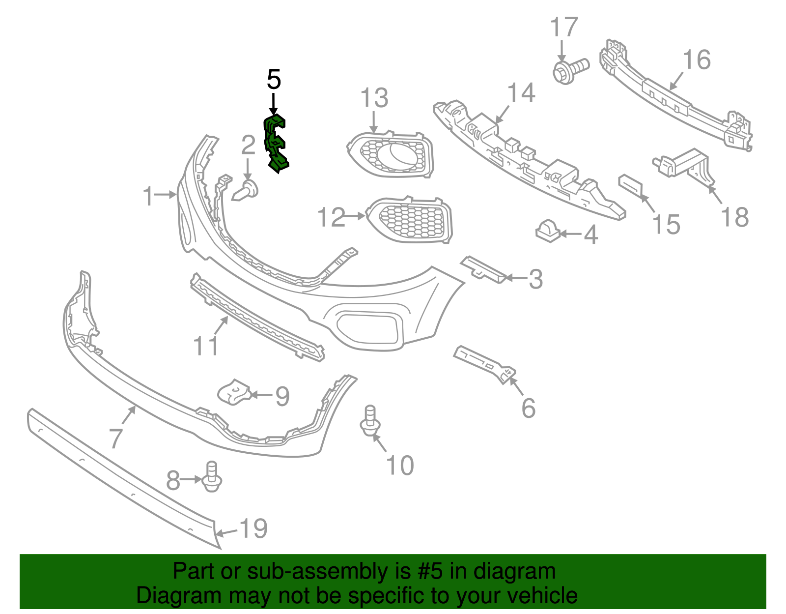 86556-2P000 - Bumper Cover Lower Bracket 2011-2013 Kia Sorento | Kia.Parts