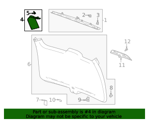 2021-2024 GM Side Gate Trim 84998377 GM | GMPartsDirect.com
