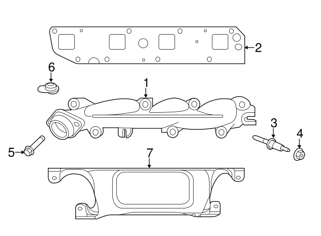 2013-2022 Ram Exhaust Manifold - Passenger Side (RH) 5045486AA ...