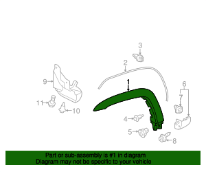 Genuine Toyota Flare part# 53847-35906 for 2010-2024 Toyota 4Runner ...