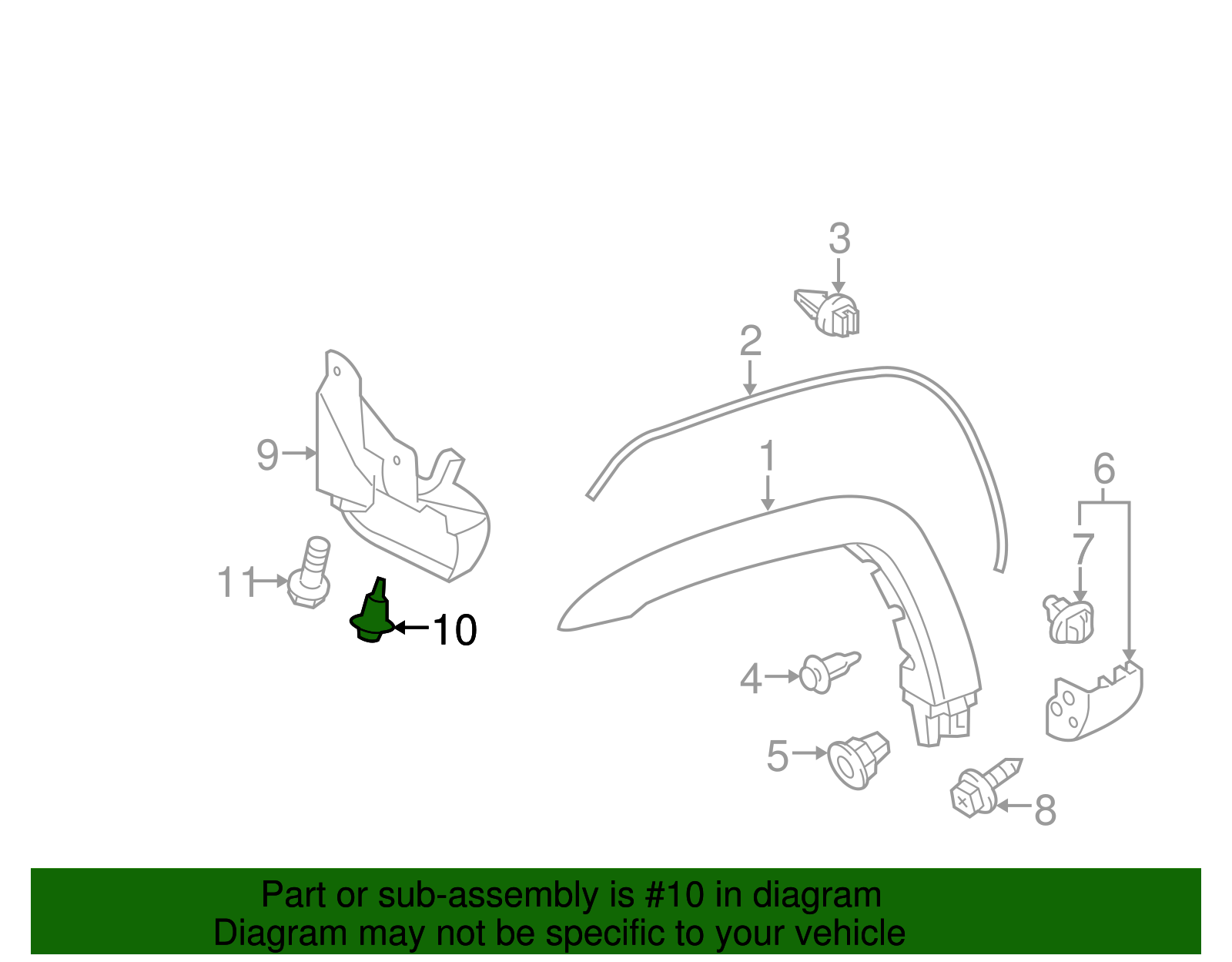 Genuine Toyota Mud Guard Clip part# 52161-20010 for 2000-2024 Toyota ...
