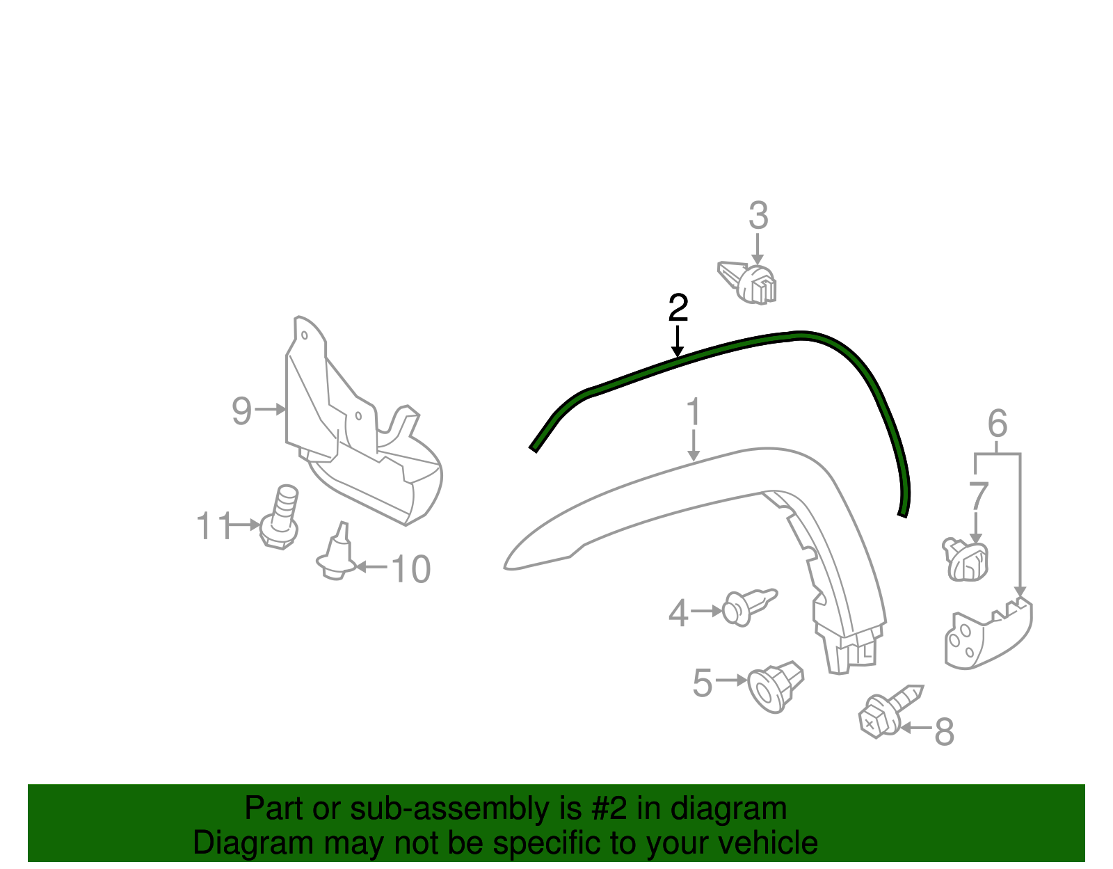 Genuine Toyota Flare Seal part# 75691-35070 for 2010-2024 Toyota ...