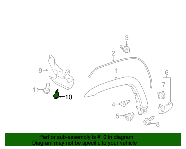 Genuine Toyota Mud Guard Clip part# 52161-20010 for 2000-2024 Toyota ...