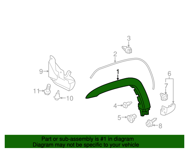 53848-35906 - Fender Flare 2010-2024 Toyota 4Runner | AutoNationParts.com
