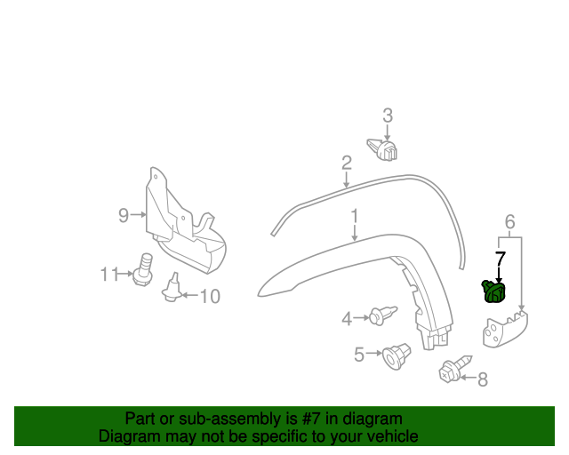 75395-04010 - Rocker Molding Fastener 2005-2024 Toyota | Ourisman ...