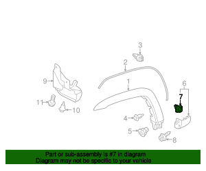 75395-04010 - Rocker Molding Fastener 2005-2024 Toyota | Ourisman ...